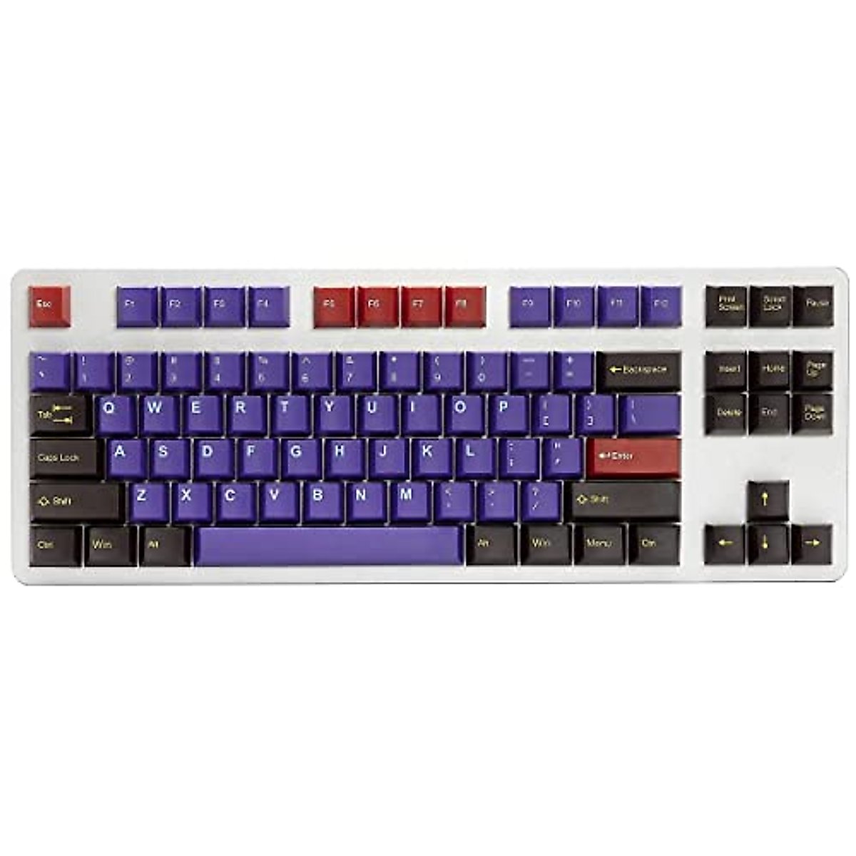 TAI-HAO Cubic Profile Chocolate Factory Keycaps 113 ANSI Layout Compatible with All MX Types Keyboards(61/87/104/108+1.75U Shift Key) Custom Keycap Set