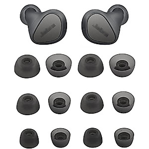 ALXCD Ear Tips Compatible with Jabra Elite 7 Pro Elite 7 Active Earbuds, S/M/L 3 Sizes 6 Pairs Soft Silicone Earbud Tips Eartips, Compatible with Jabra Elite 7 Active Elite 7 Pro, Gray S/M/L