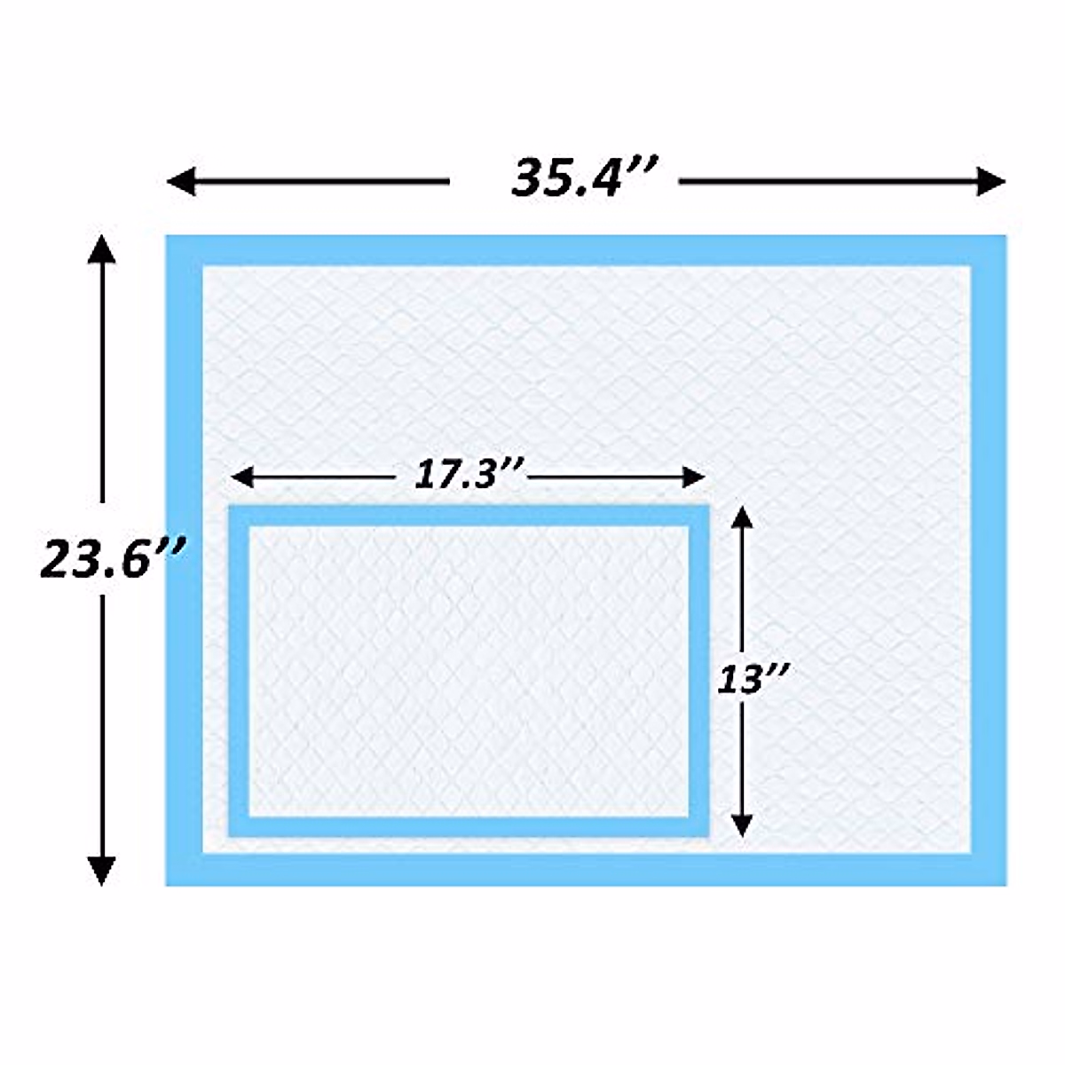 ScratchMe Super-Absorbent Waterproof Dog and Puppy Pet Training Pad, Housebreaking Pet Pad, 50-Count Small-Size, 17.1’’X23.6’’, Blue