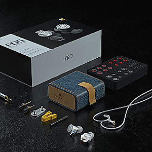 FiiO FD5 Headphone Earphones High Resolution 1DD Earbuds Wired Bass Heavy with Swappable Plug 2.5mm/3.5mm/4.4mm for Smartphones/PC/Laptop/Tablet Beryllium-Coated DLC