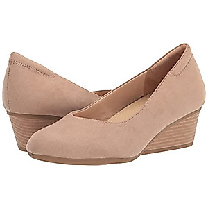Dr. Scholl's Shoes Women's Be Ready Pumps, Taupe Microfiber, 7