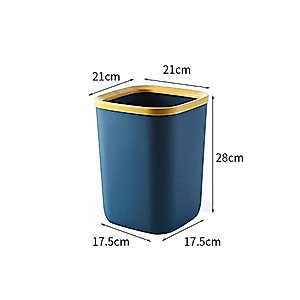 UNNIQ Trash can, Rectangular Trash Can,Garbage Container Bin for Bathrooms, Powder Rooms, Kitchens, Home Offices Plastic