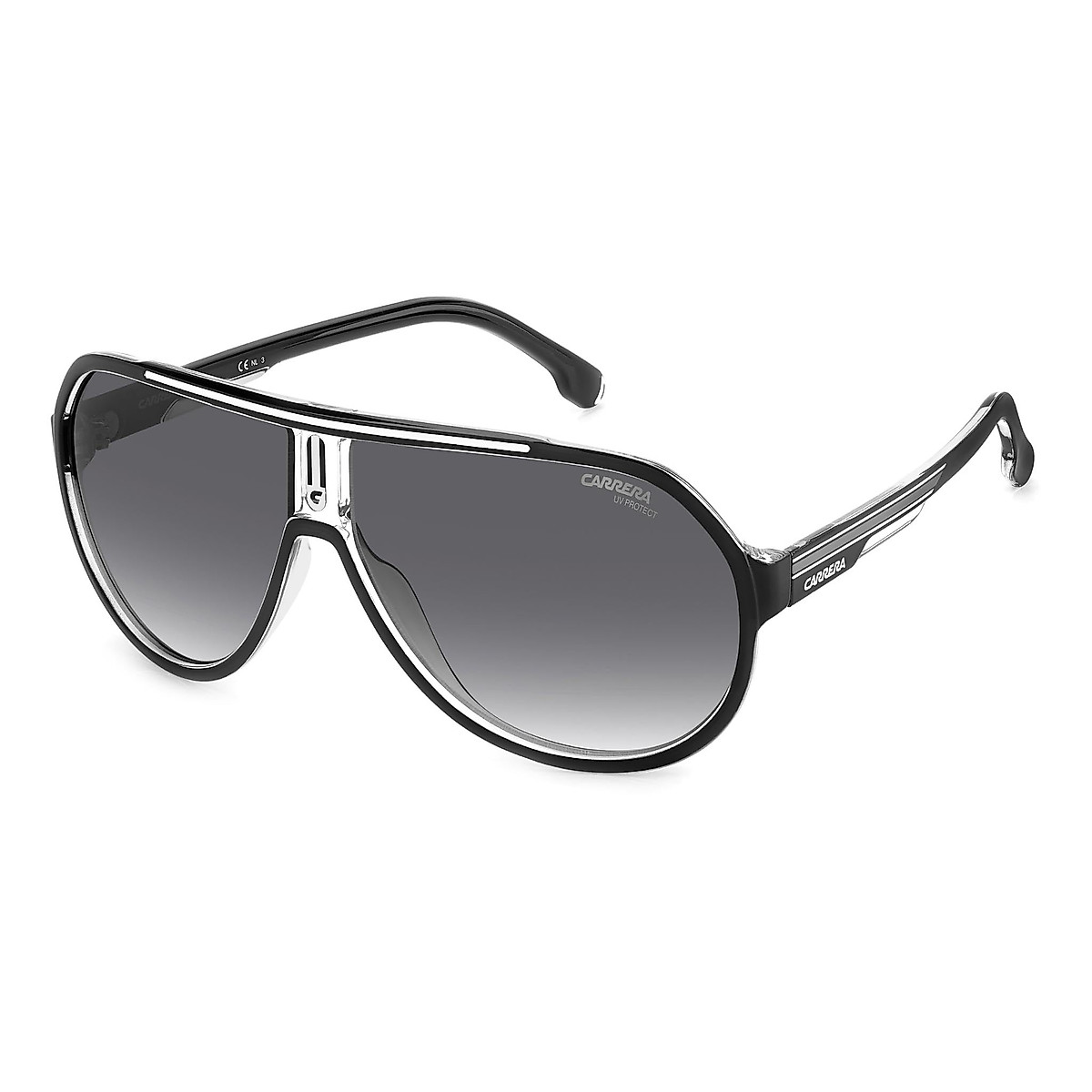 Carrera Modern Standard Sunglasses, 80s/9o Black White, 64