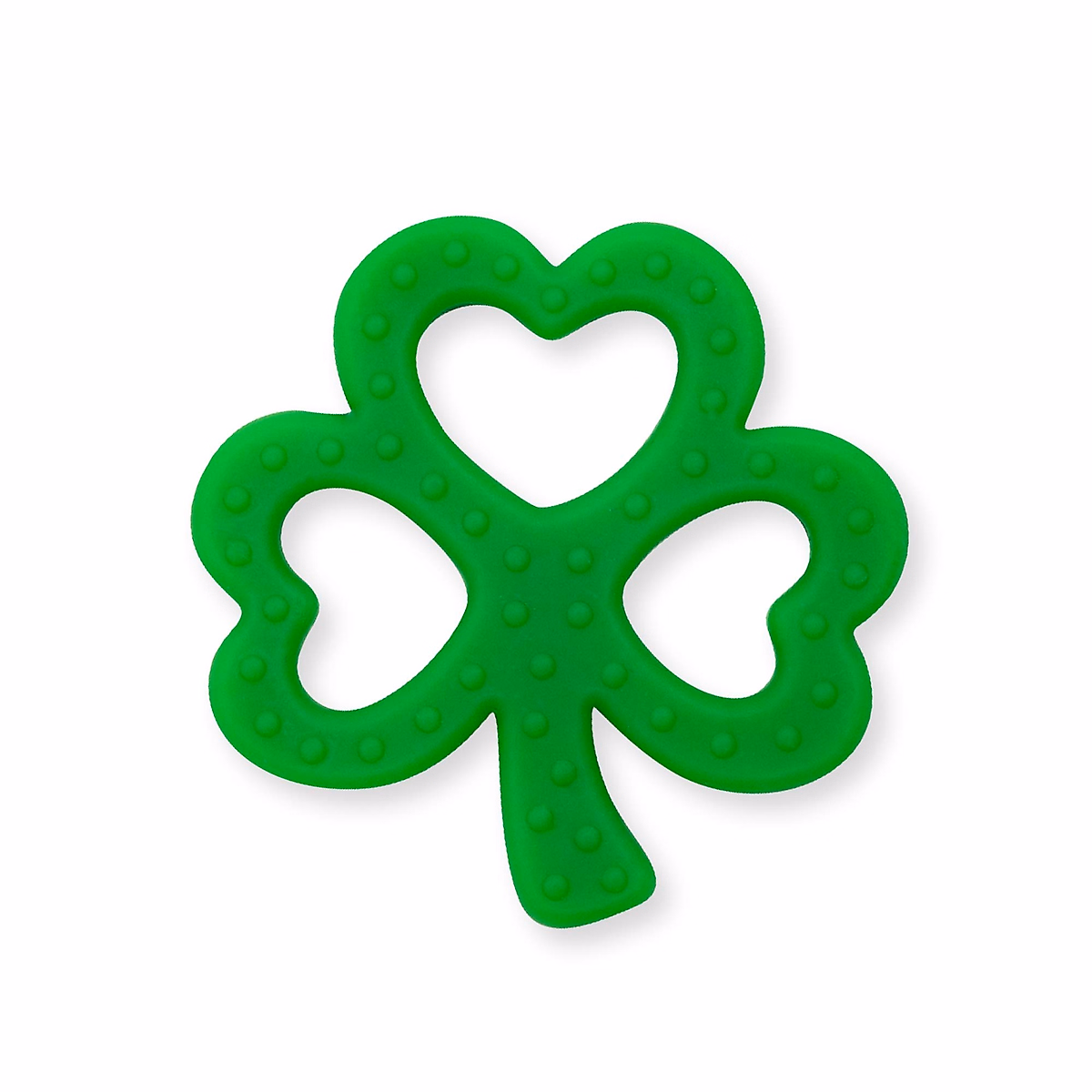 Clover Child Irish Baby Teething Toy - Shamrock Clover Teether & Pacifier Clip- Multi Textured, Soft, BPA Free Silicone