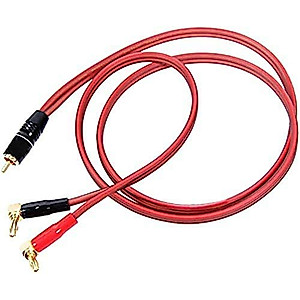 Banana Plug to RCA Speaker Cable,Speaker Wire RCA Male to Banana Plugs(2banana) 4N OFC HiFi Speaker Wire for Subwoofer Loudspeaker - 2m