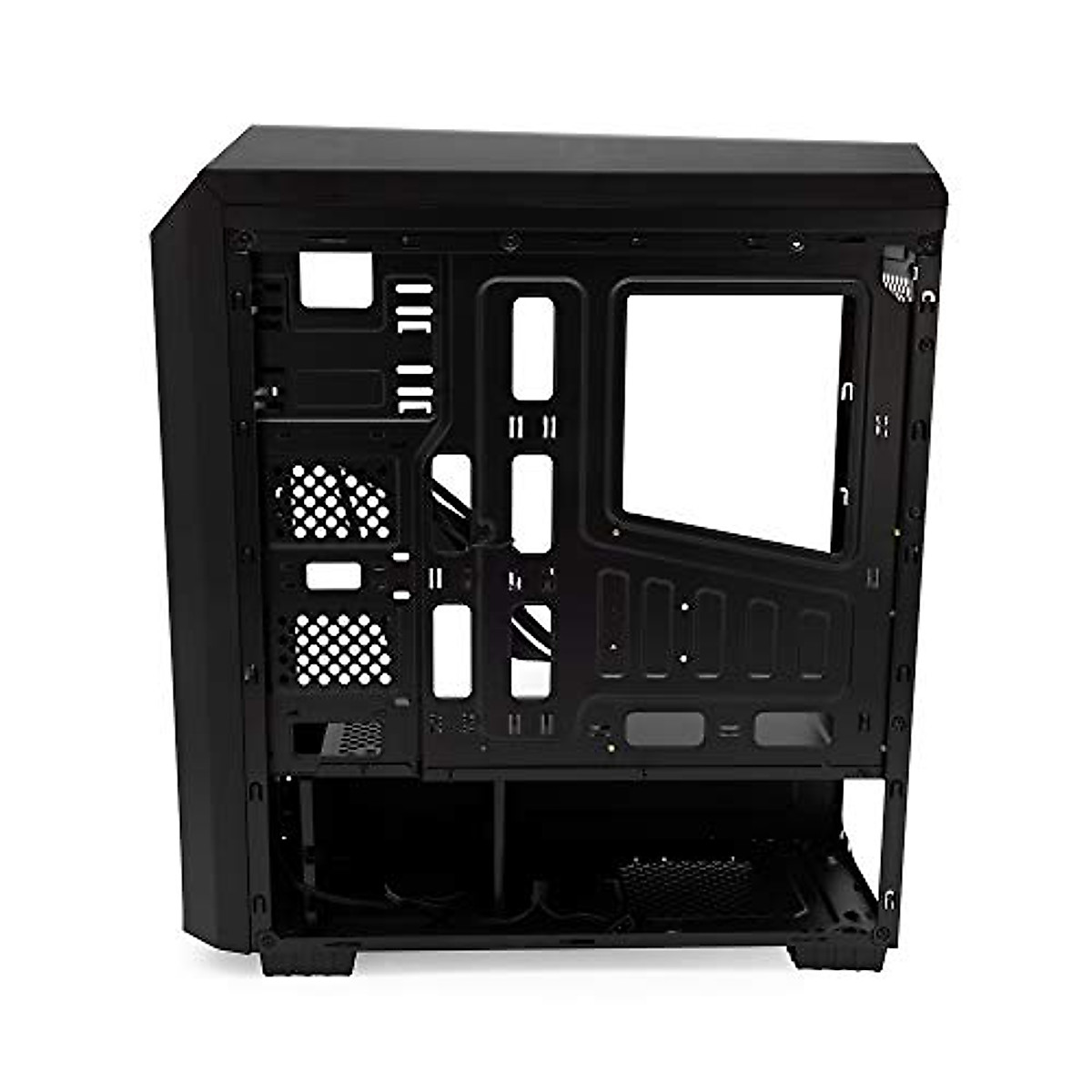 YEYIAN Blade 2101 Gaming PC Case, Acrylic Mid Tower ATX/Micro ATX, LED Fans, SPCC Chassis, Metal Mesh Air Flow, 3 USB/Audio Ports, 16.33"x7.08"x18.85", ROHS CE Certified, Black
