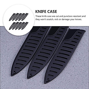 WINOMO 10pcs Edge Guards Cover Sleeves Plastic Cover Case Protectors for Chopping Cutter Black