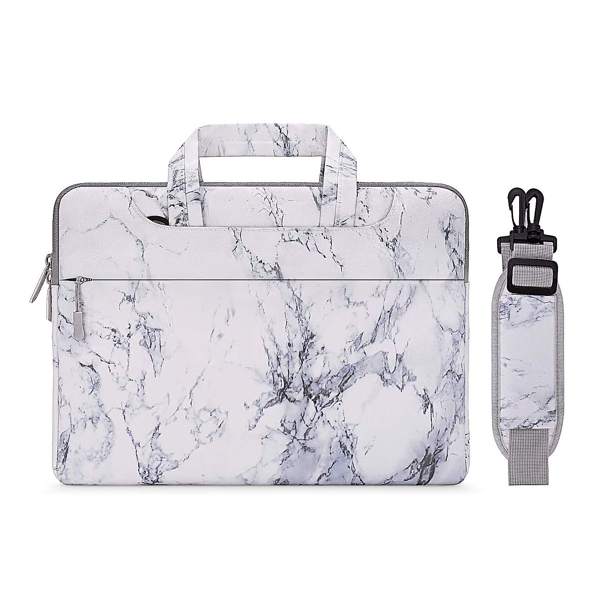 MOSISO Laptop Shoulder Bag Compatible with MacBook Pro 16 inch 2023-2019 M3 A2991 M2 A2780 M1 A2485 A2141/Pro Retina 15 A1398, 15-15.6 inch Notebook, Painting Marble Carrying Briefcase Sleeve Case