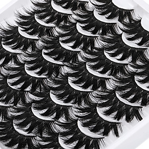 ALICROWN Dramatic Eyelashes Fluffy Mixed False Lashes Lightweight Handmade Soft Volume 16 Pairs Faux Mink Lashes Pack