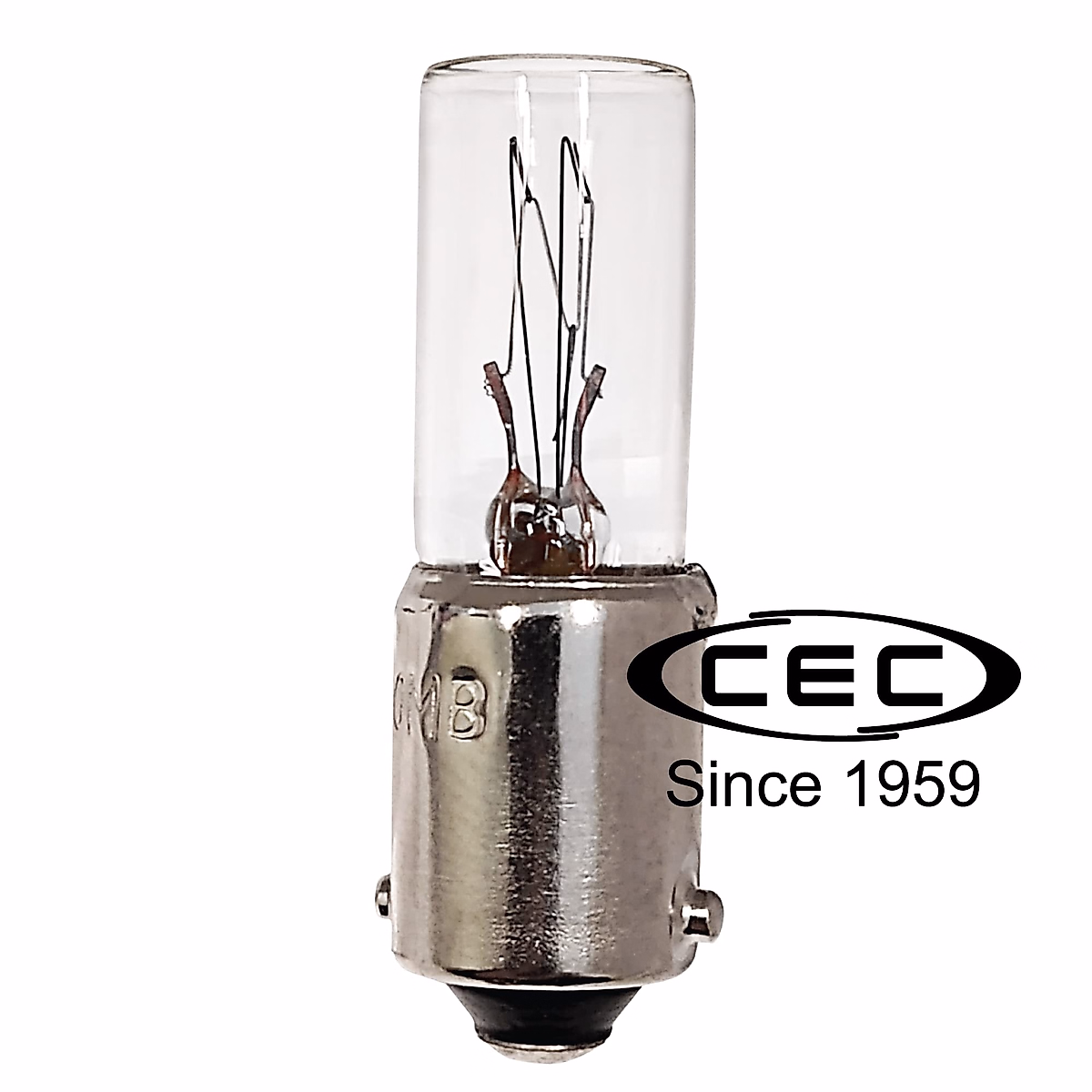 CEC Industries 120MB Light Bulbs, 120V, 3W, T2.5 Shape, CC-7A Filament, BA9s Standard Base (10-Pack)