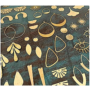 50pcs Adabele Raw Brass Kite Shape Charm Geometric Component 60mm Beading Connector Link No Plated/Coated for Earrings Necklace Jewelry Craft Making CX-A21