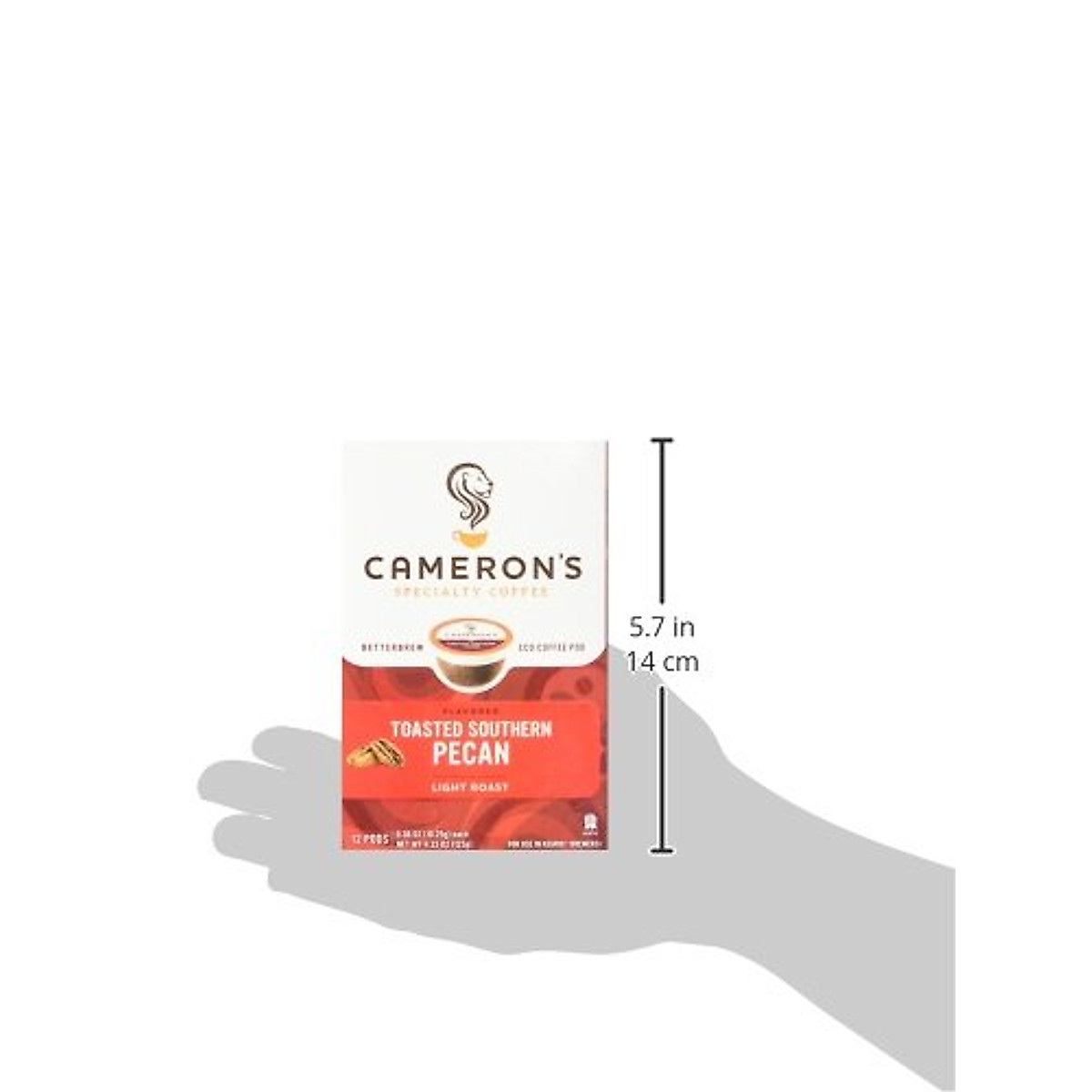 Cameron's Coffee Single Serve Pods, Flavored, Toasted Southern Pecan, 12 Count (Pack of 1)