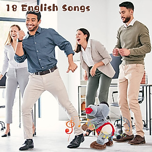 Emoin Dancing and Singing Donkey Toy, Shaking Donkey Stuffed Animal Interactive Musical Toys Electric Plush Toys Birthday Gifts for Mom Adults Men Women