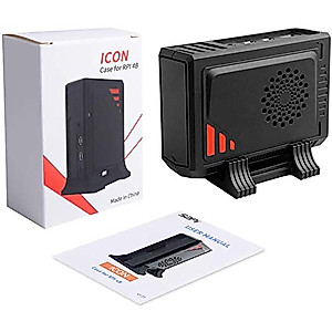 GeeekPi Raspberry Pi 4 Case, Raspberry Pi Case with Cooling Fan 40X40X10mm and 4pcs Raspberry Pi 4 Heatsink for Raspberry Pi 4 Model B