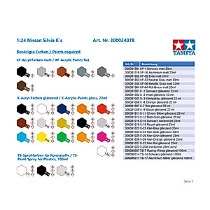 Tamiya 24078 NISSAN SILVIA K's ( Japanese Import )