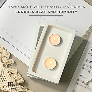 MaisoNovo Concrete Tray | White-Sink Tray for Bathroom CounterTop | Soap Dispenser Tray | Bathroom Trays for Counter | Soap Tray for Kitchen