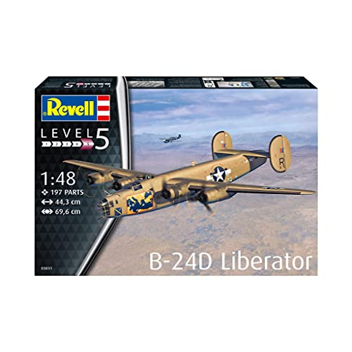 Revell RV03831 03831 B-24D Liberator 1:48 Scale Model Kit, Unpainted