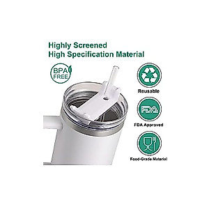 HOT&COOL 40oz Tumbler with Handle, Insulated Tumbler with Straw, Insulated Cup,Reusable Insulated Travel Mug, Leak Proof Tumbler for Iced & Hot Coffee,Tea or Water & Much More, Gift him/her