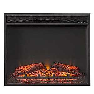 SEI FURNITURE 23” Base Electric Firebox w/Remote Control, Black
