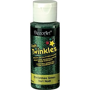 DecoArt Craft Twinkles Paint, 2-Ounce, Christmas Green