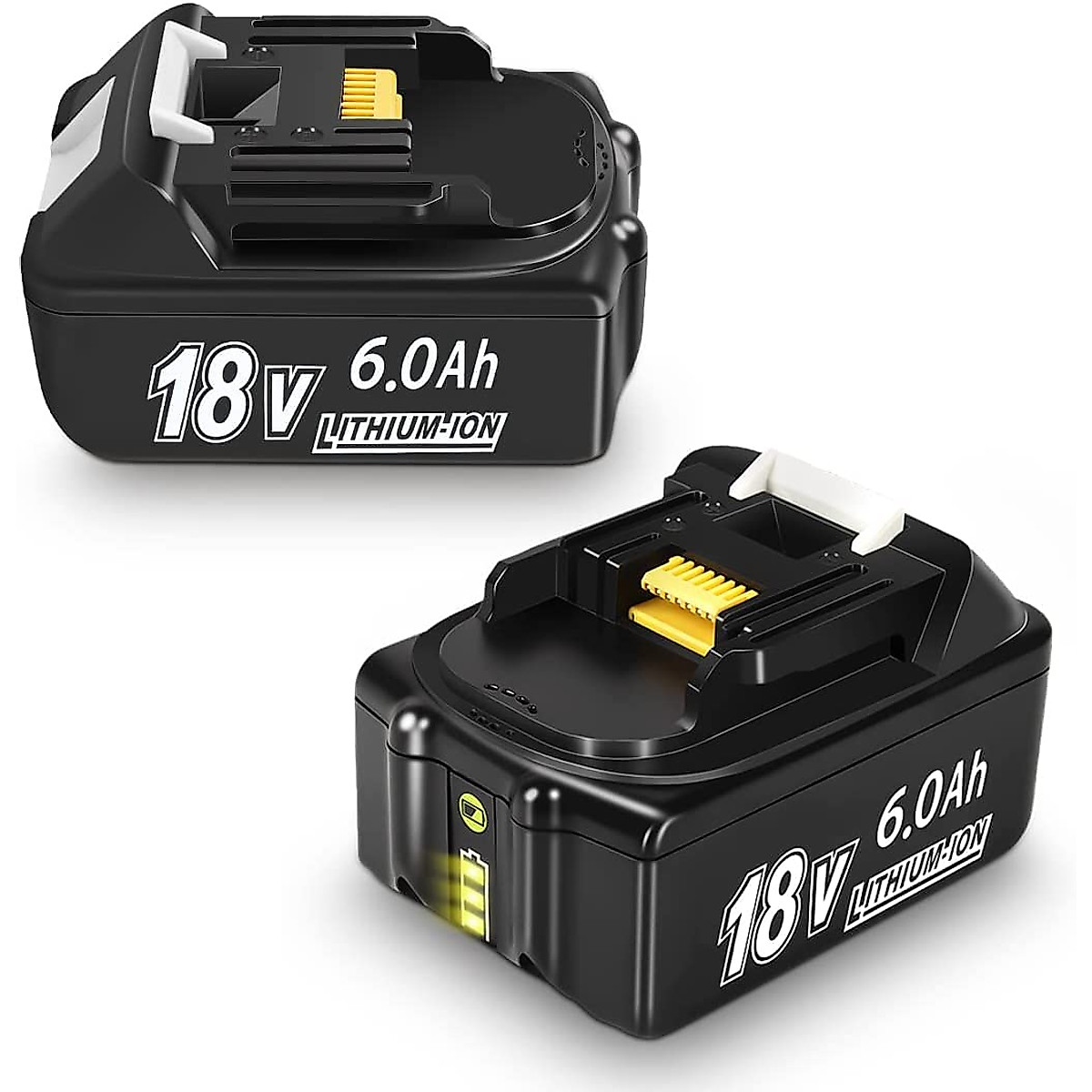 COOMYXIN 2Pack 6.0Ah Replacement for Makita 18V Battery,Compatible with Makita Battery18V BL1850 BL1850B BL1840 BL1840B BL1830 BL1830B BL1815B of 6000mAh Capacity