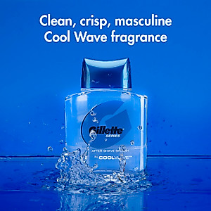 Gillette Series Cool Wave After Shave, Aftershave for Men, After Shave Cologne Men, 3.3 fl oz, 100 ml, After Shave Lotion for Men, Post Shave Balm Men, Aftershave, Mens Aftershave, Aftershave Balm