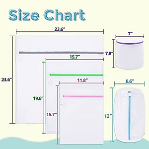 myHomeBody Mesh Laundry Bags | Delicates Bag for Washing Machine | Mesh Bags for Laundry with Zippers | Laundry Bags Mesh Wash Bags | Mesh Bag Laundry Bag as Travel Laundry Bags | 5 pcs Set