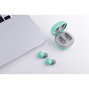 Altec Lansing NanoPods - Truly Wireless Earbuds with Charging Case, TWS Waterproof Bluetooth Earbuds with Touch Controls for Travel, Sports, Running, Working (Mint)