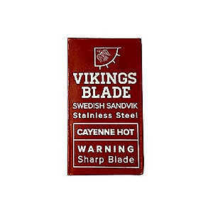 Double Edge Safety Razor Blades, Swedish Steel, 50 Count, by VIKINGS BLADE, Platinum Coated Replacement Razor Blade & Refills, Eco Friendly, Smooth, Close, Clean Shaving Blades, Semi-Aggressive & Safe