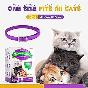 SBHEANGBA Calming Collar for Cats, Cat Calming Collar, All New Calming Pheromone Collar for Cats, Cat Pheromone Collar, Cat Calming Collar for Anxiety, Efficient Relieve Anxiety and Stress