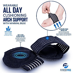 Plantar Fasciitis Foot Pain Relief 14-Piece Kit – Premium Planter Fasciitis Support, Gel Heel Spur & Therapy Wraps, Compression Socks, Foot Sleeves, Arch Supports, Heel Cushion Inserts & Heel Grips