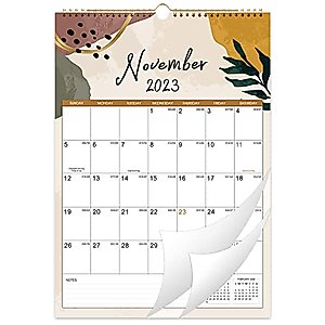 Calendar 2023-2024 - Aug. 2023 - Dec. 2024, 2023-2024 wall calendar with 18 Months, 17" x 12", Twin-Wire Binding + Hanging Hook + Large Blocks with Julian Dates, 2023-2024 Calendar for Organizing - Colorful Lump