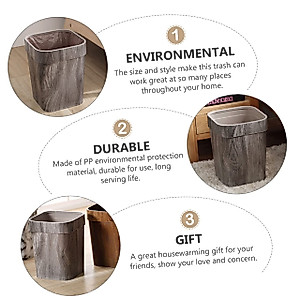 Levemolo Modern Decorative Wooden Trash Can Living Room Bedroom Kitchen Office Wastebasket