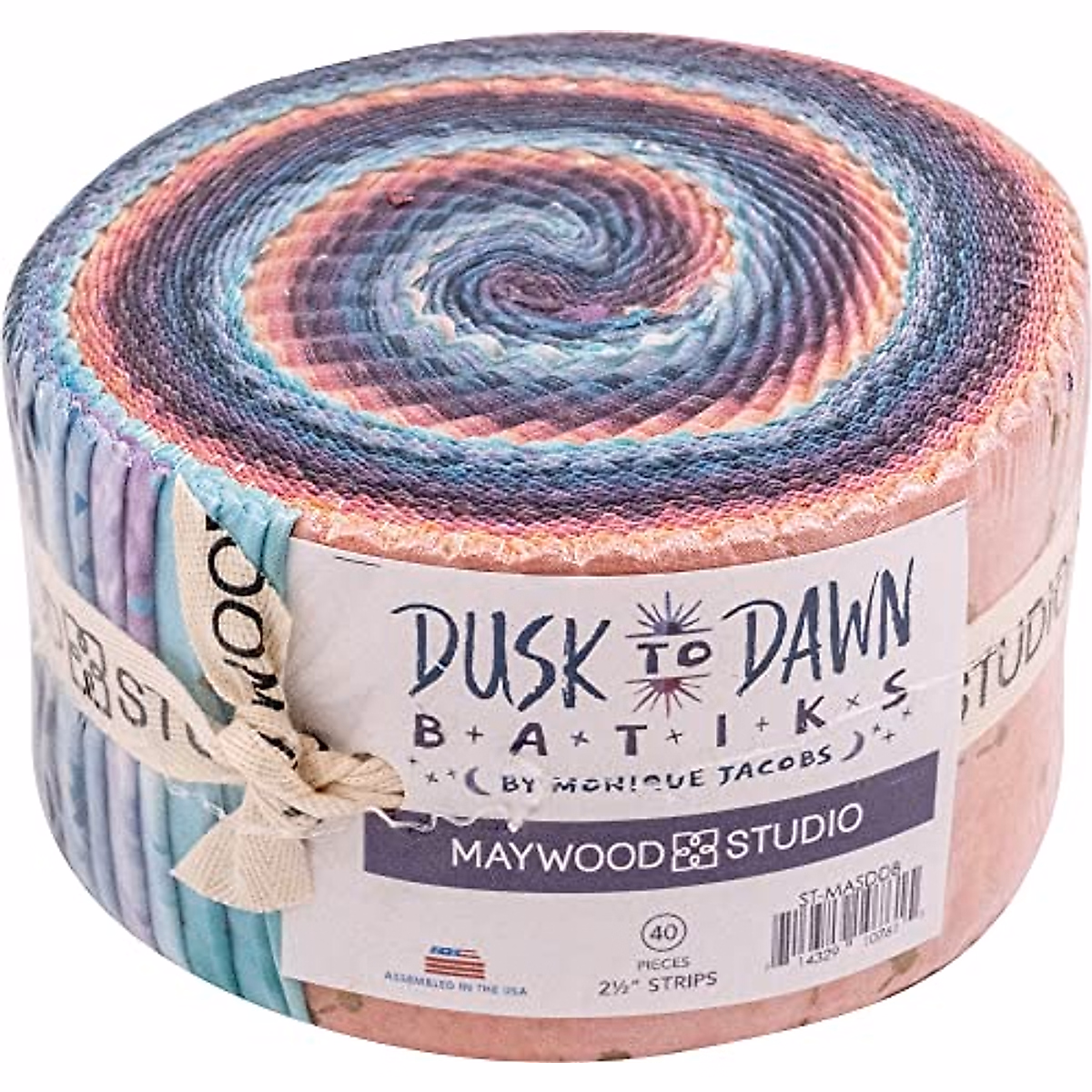 Monique Jacobs Dusk to Dawn Batiks Strips 40 2.5-inch Strips Jelly Roll Maywood Studio, ST-MASDDB