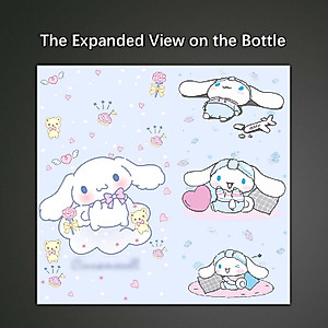 G-Ahora Anime Water Bottle,Anime Water Bottle Cup,Smart Temp Display Reusable Water Bottle 500ml (Cinnamo)