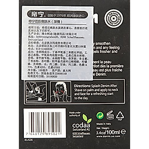 Denim Black by Faberge Aftershave 100ml