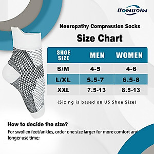Neuropathy Socks for Men and Women - Plantar Fasciitis Socks for Neuropathy, Neuropathy Compression Soothe Socks for Foot Pain Relief, Ankle Brace, Achilles Tendonitis