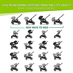 Baby Jogger City Select LUX Stroller | Baby Stroller with 20 Ways to Ride, Goes from Single to Double Stroller | Quick Fold Stroller, Port