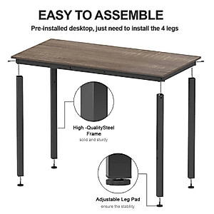 Weehom Computer Desk Home Office Writing Desk Study Laptop/Dining Table