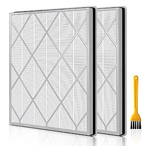 Midiex 2 Pack HE400 HE401 Replacement Filter For Shark Air Purifier 4 Model HE400 HE401 HE402 HE405 UA415 3-Stage Filtration Filter, H13 True HEPA #HE4FKPET Filter