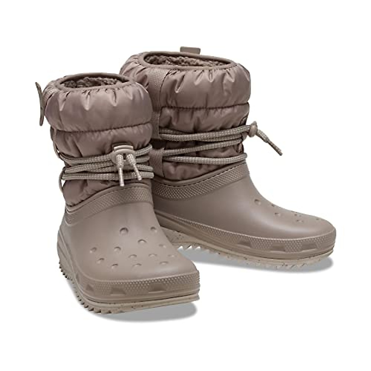 Crocs Women's Classic Neo Puff Luxe Winter Boots Snow, Mushroom, Numeric_10