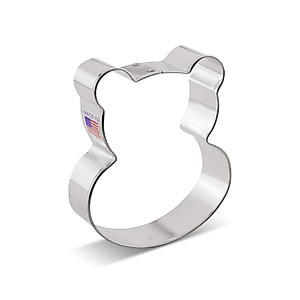 Hippo Face Cookie Cutter, 3.5" Made in USA by Ann Clark