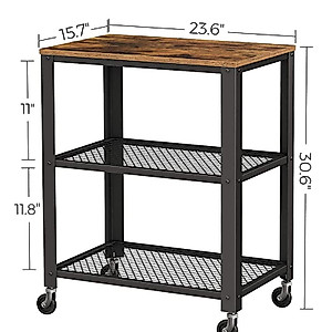 JYDQM Service Cart 3 Tier Storage Rack with Wheels Multifunctional Trolley Restaurant Food Delivery