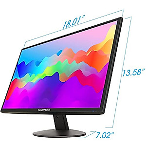 Sceptre 20" 1600 x 900 75Hz LED Monitor 2X HDMI VGA Built-in Speakers, Machine Black Wide Viewing Angle 170° (Horizontal) / 160° (Vertical) Machine Black 2021 (E209W-16003RT) (Renewed)