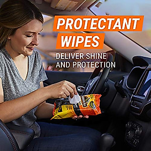 Car Protectant Wipes by Armor All, Interior Car Wipes with UV Protection Against Cracking and Fading, 60 Count