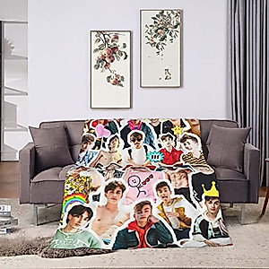 Blanket Johnny Orlando Soft and Comfortable Warm Fleece Blanket for Sofa,Office Bed car Camp Couch Cozy Plush Throw Blankets Beach Blankets