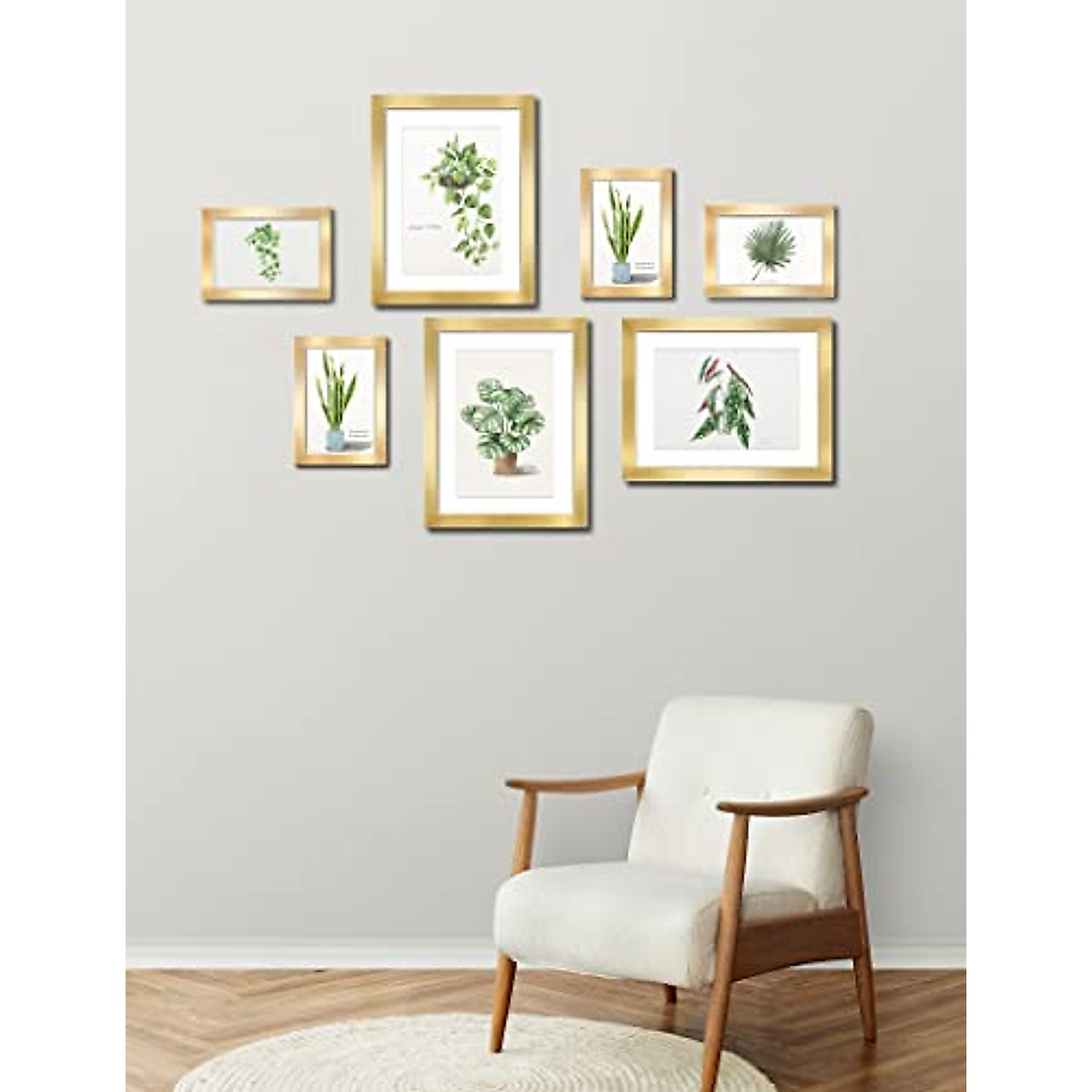 Annecy 5x7 Picture Frames (4 Pack, Gold), Simple Designed Photo Frame, For Pictures 5x7 for Wall or Table Display, Classic Simple Home Office Decor