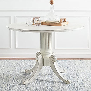 Safavieh Home Forest Traditional Antique White Drop Leaf Dining Table