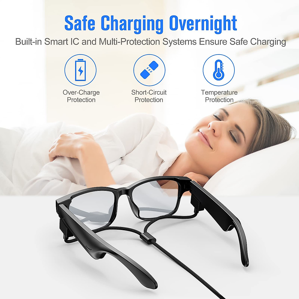 Soarking Replacement Charger 5 Feet Cable Compatible with Razer Anzu Smart Glasses Frames