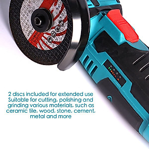 Angle Grinder 3” Grinders Power Tools 12 V Cordless Electric Grinder Handheld Grinding Machine with 2x Cutting Disc 2x Battery for Cutting Polishing Grinding Tile Wood Stone Metal
